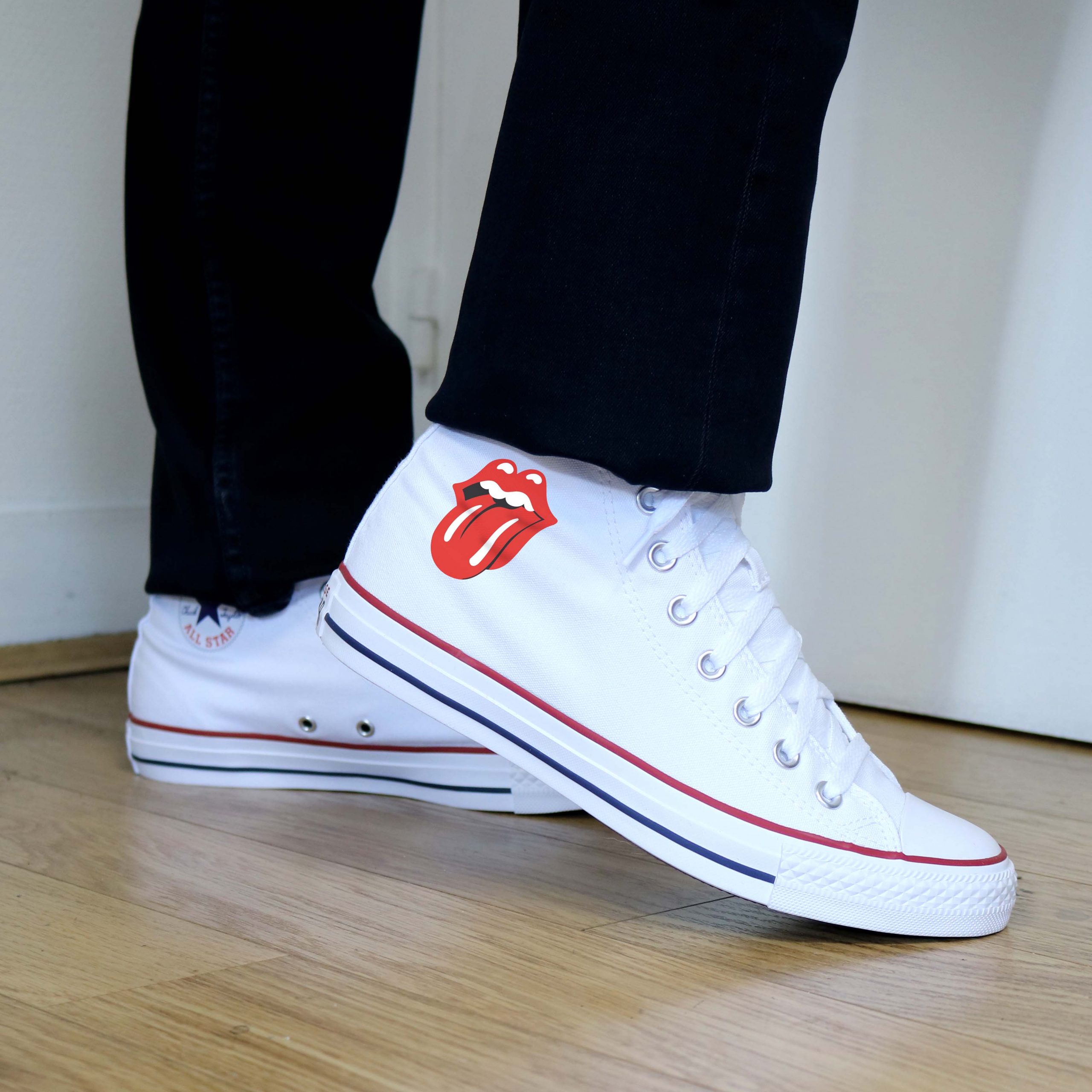 Converse Blanche Rolling Stones – Sneakers & Chill